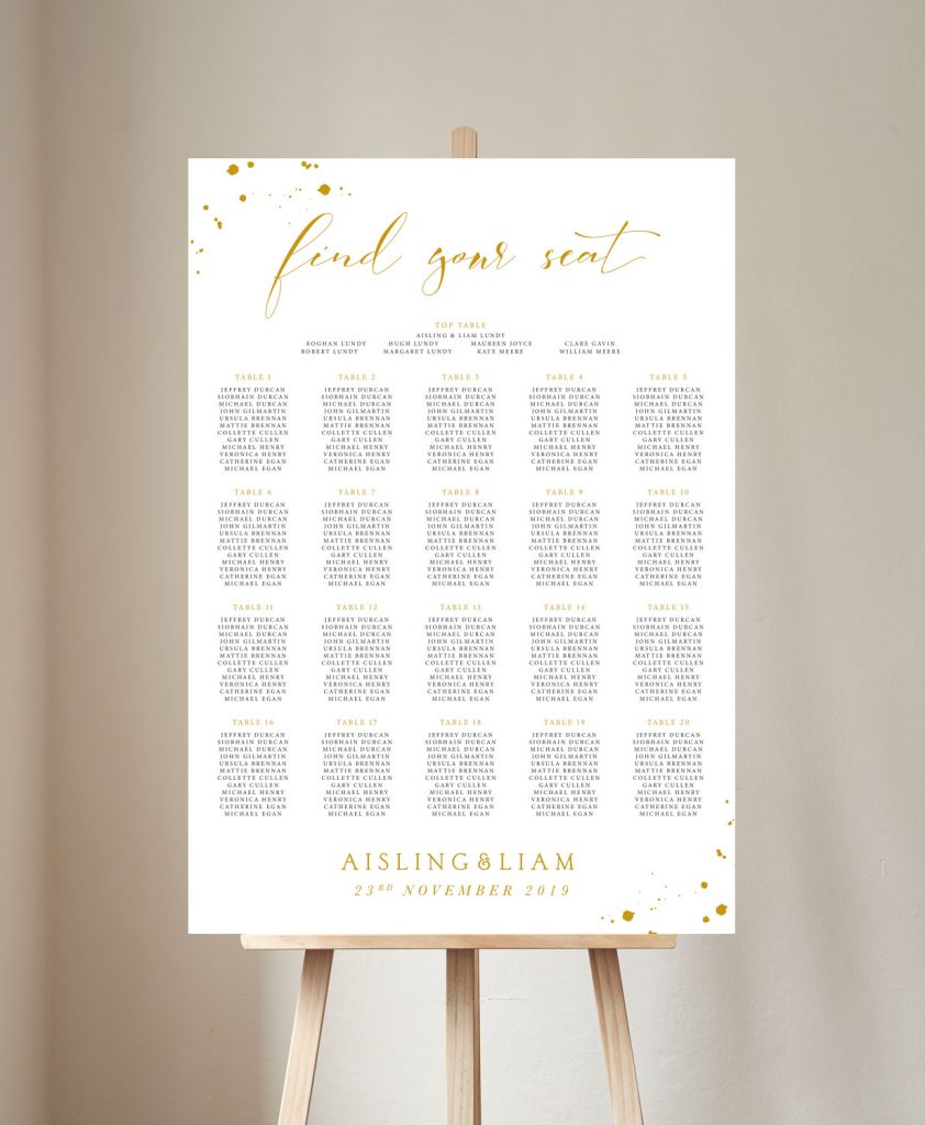 Minimalist table plan | Wedding Invitations and Wedding Stationery ...