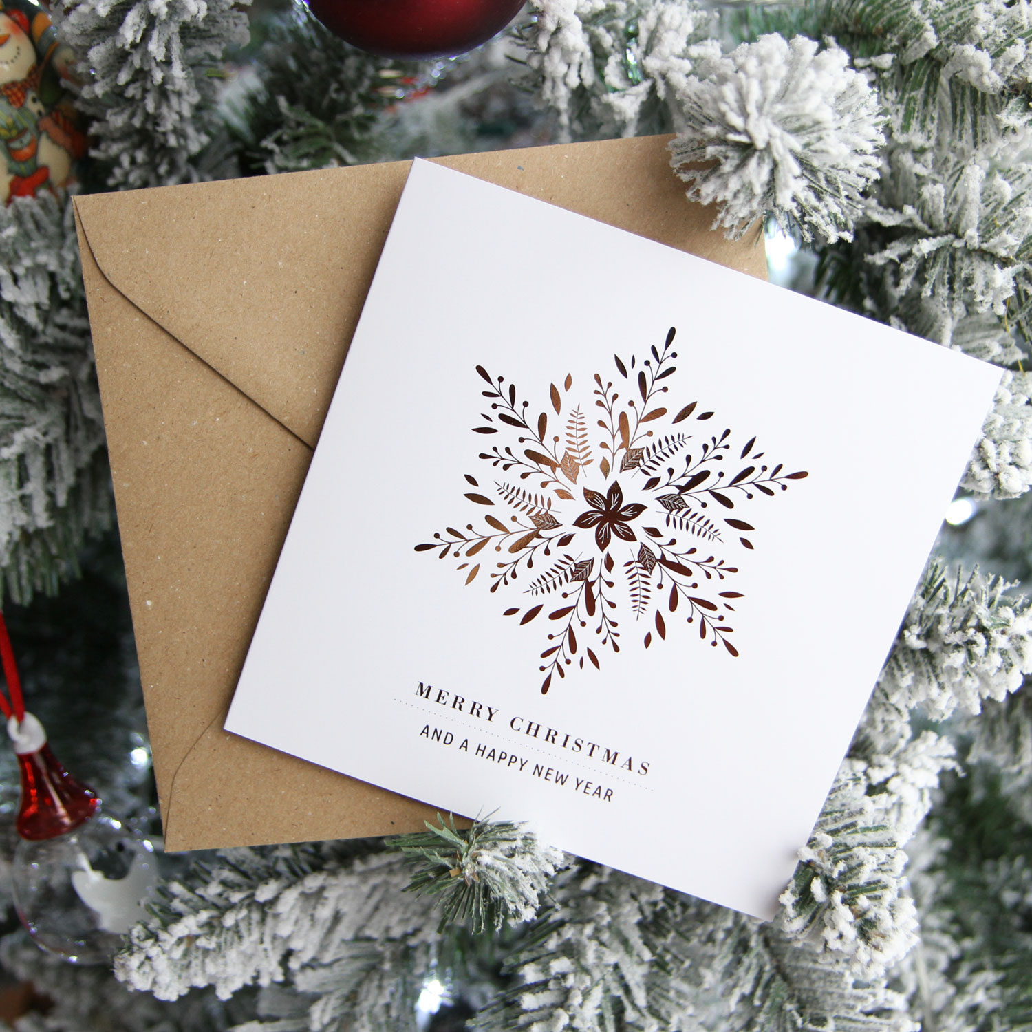 Snowflake Gold Foil Christmas Card Wedding Invitations And Wedding 