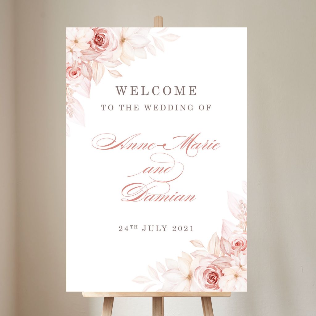 Venue Watercolour Wedding and Venue Illustration Welcome Signs ...