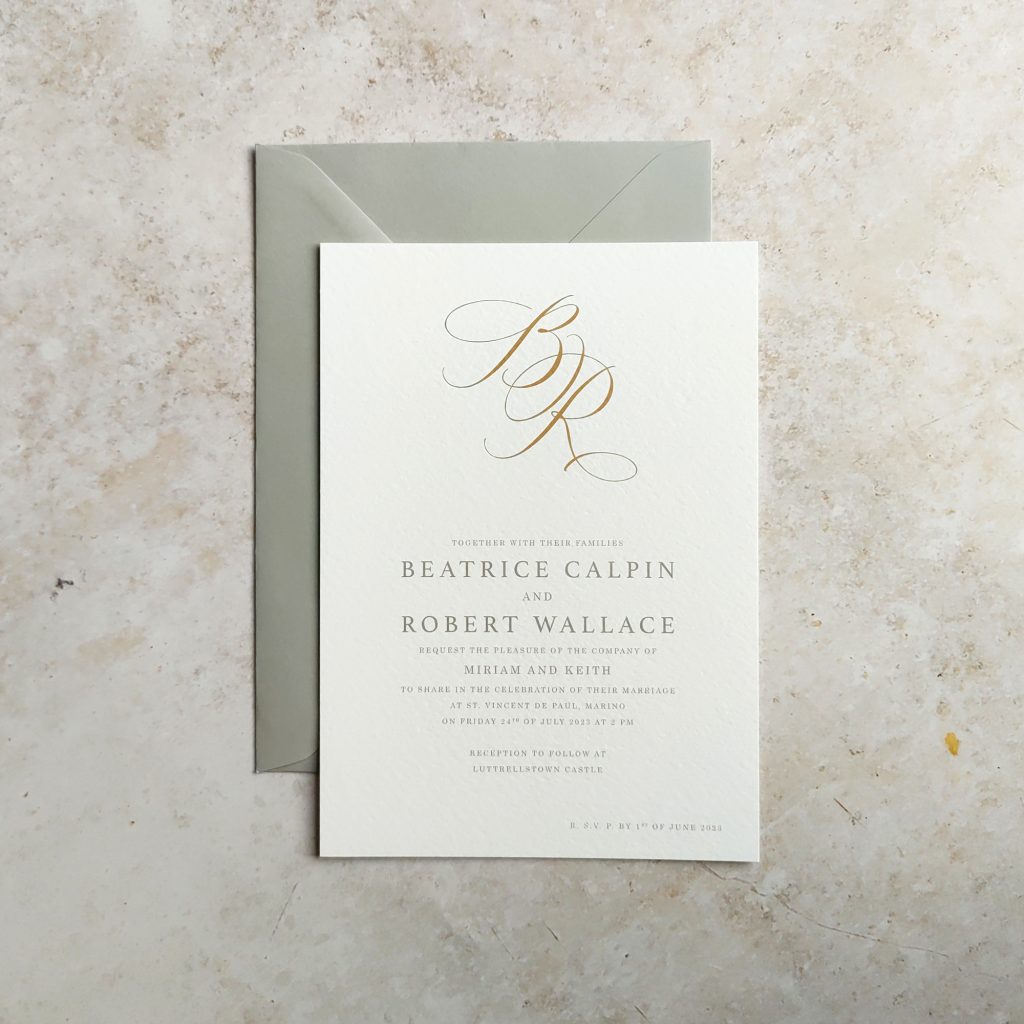 Modern Monogram Elegant Wedding Invitation | Wedding Invitations and ...