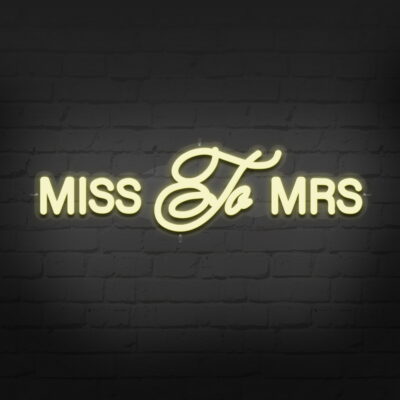 Miss to Mrs Neon Wedding Sign | Wedding Invitations and Wedding ...