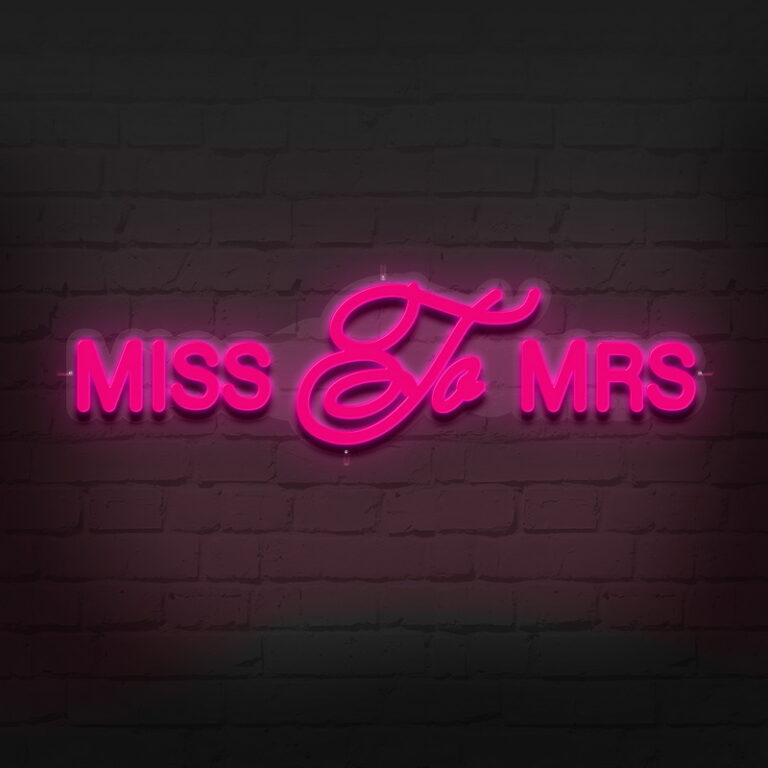 Miss to Mrs Neon Wedding Sign | Wedding Invitations and Wedding ...