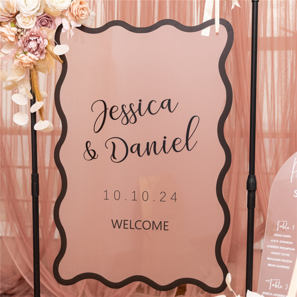 Acrylic Welcome Sign with 3d Raised Letters | Wedding Invitations and ...